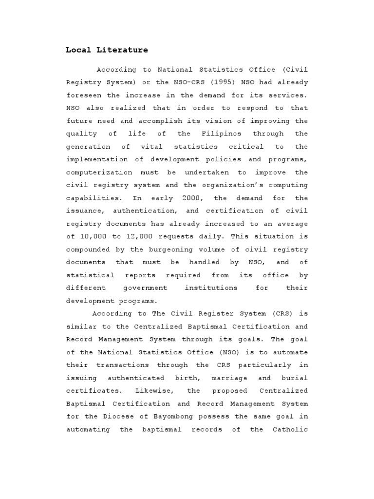 Local Literature and Studies | PDF | Information System | Automation