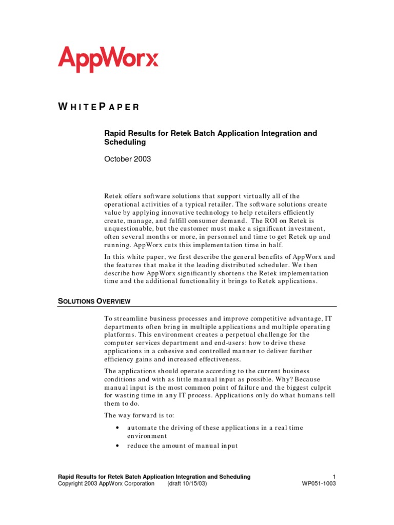 Appworx | PDF | Application Programming Interface | Automation