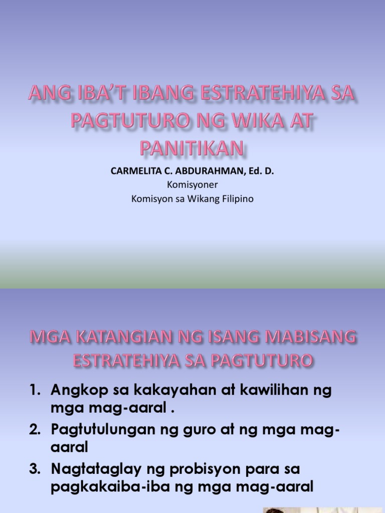 Ang Iba T Ibang Estratehiya | PDF