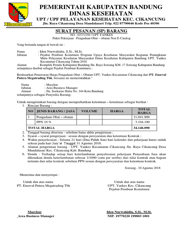 Pengadaan Obat oleh PT Enseval Tbk | PDF