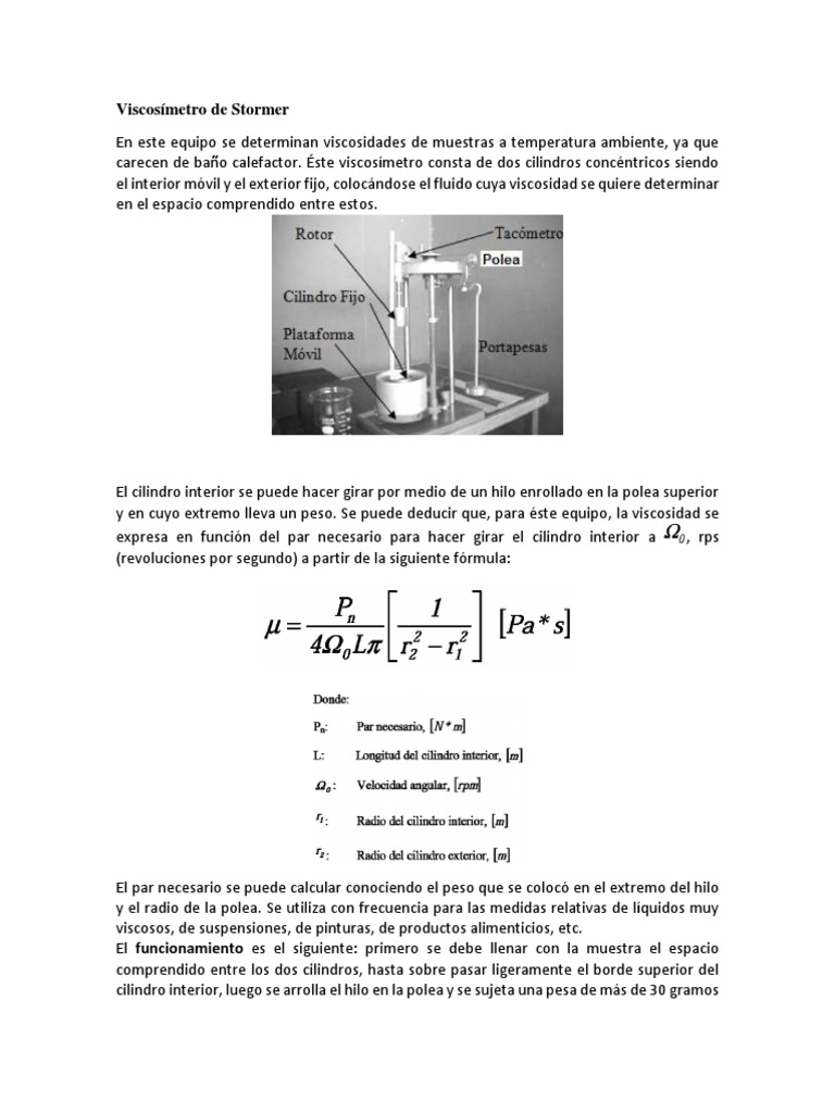 Viscosímetro de Stormer | PDF