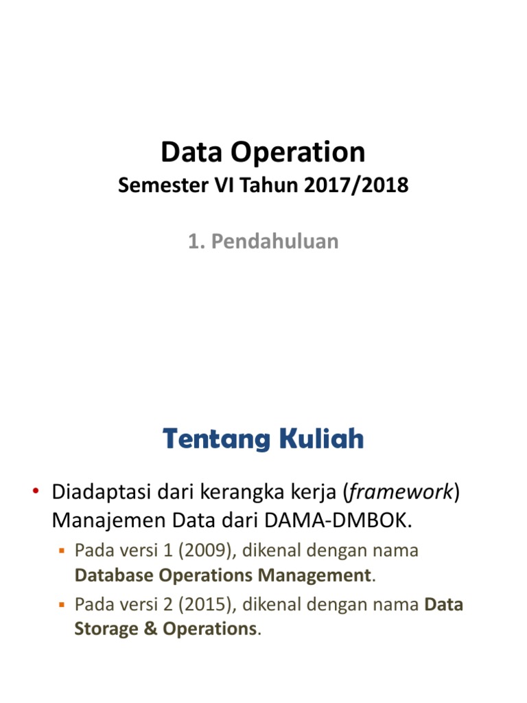 An Overview of Data Operation Management Concepts and Principles Based ...
