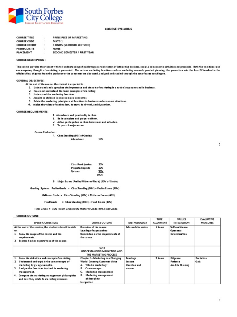 MKTG 1 (Principles of Marketing) | PDF | Market Segmentation ... MKTG 1 (Principles of Marketing) | PDF | Market Segmentation ...