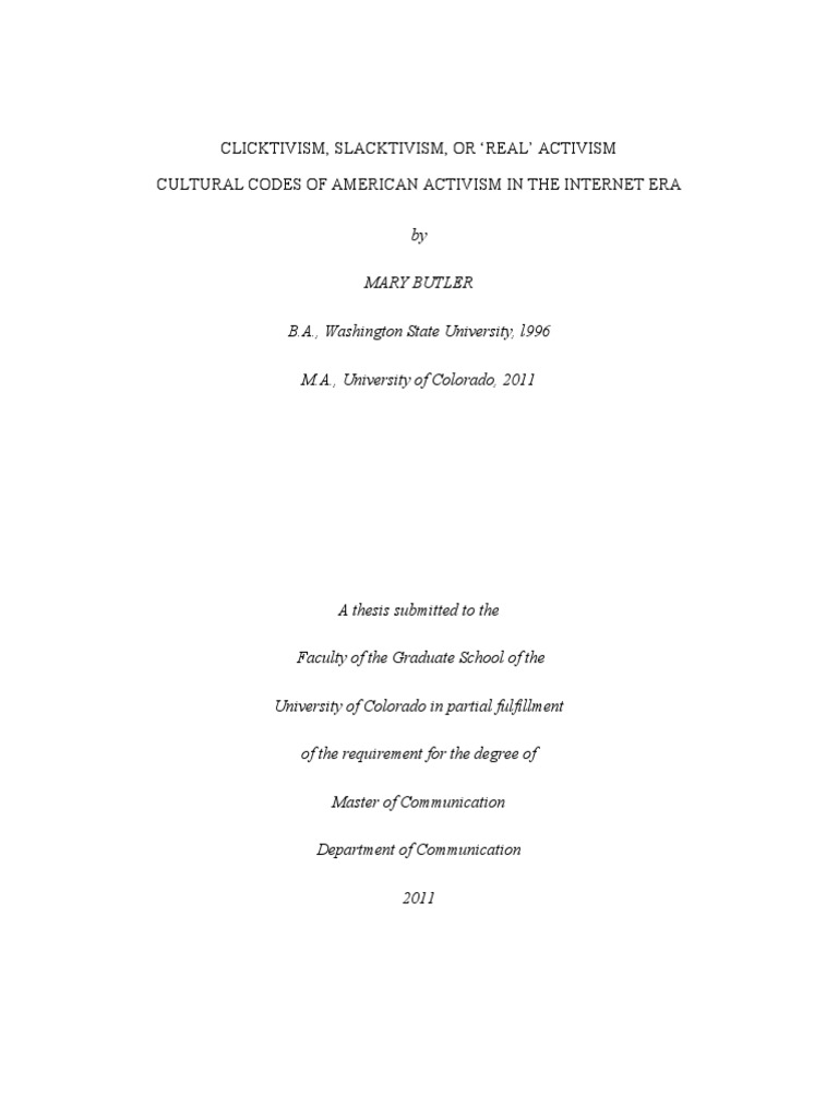 Clicktivism, Slacktivism, or Real Activism Cultural Codes of American ...