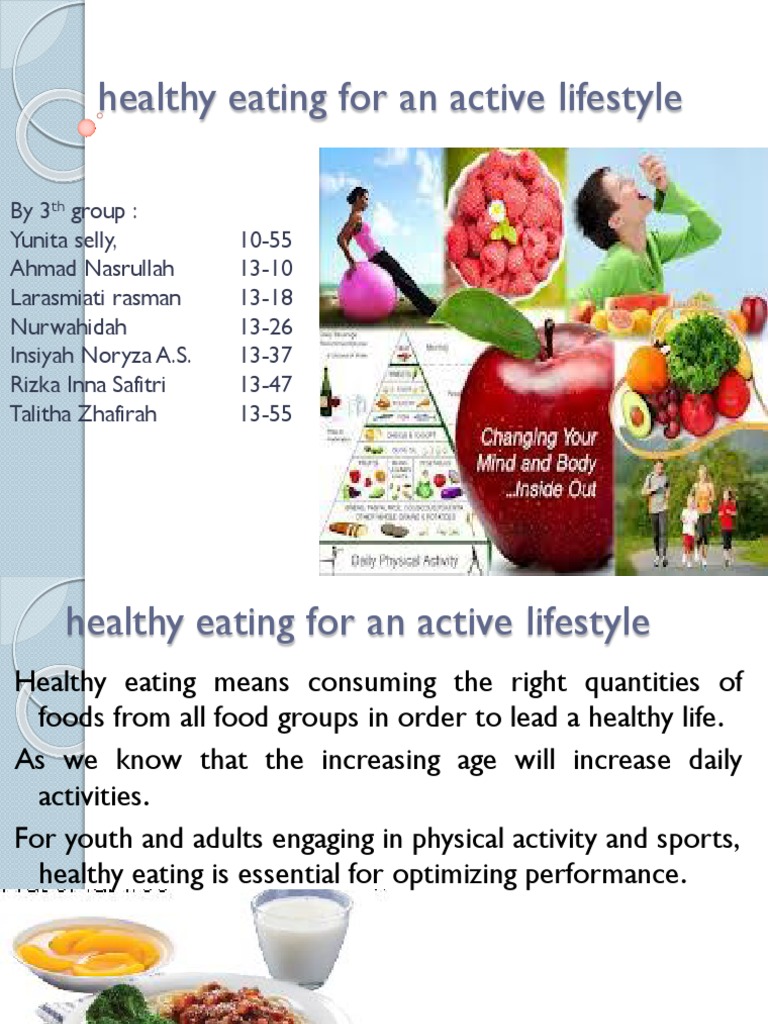 Healthy Eating For An Active Lifestyle | PDF | Healthy Diet | Whole Grain