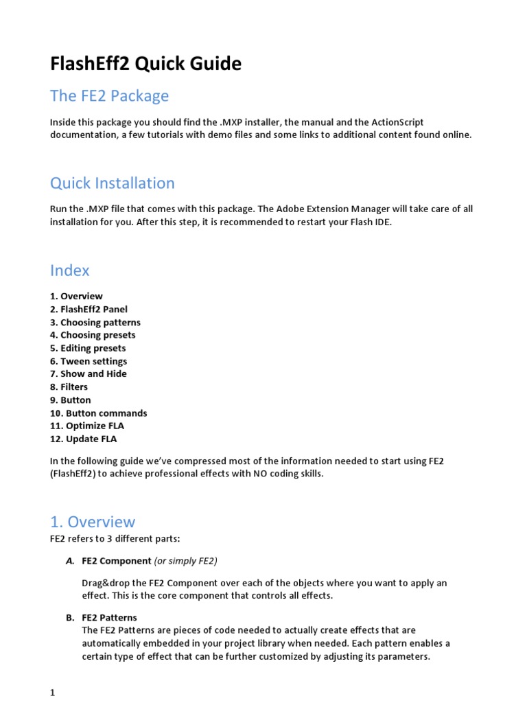 Flasheff2 Quick Guide: The Fe2 Package | Download Free PDF | Adobe ...