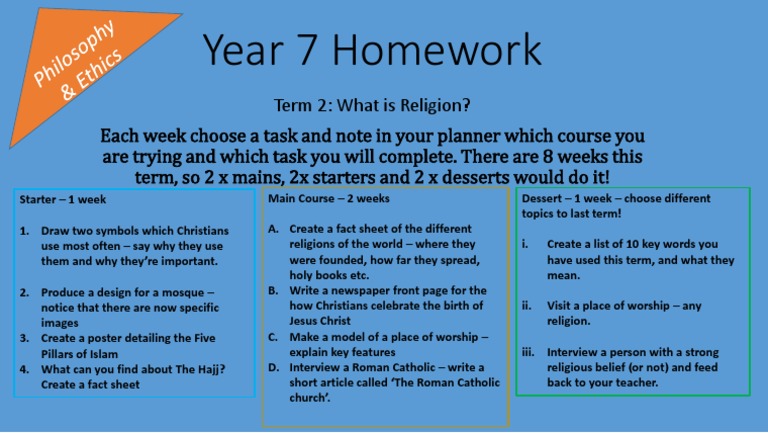 Term 2 Year 7 Homework | PDF