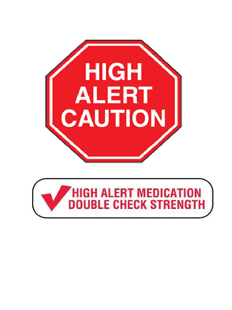 Label Untuk Lemari High Alert | PDF