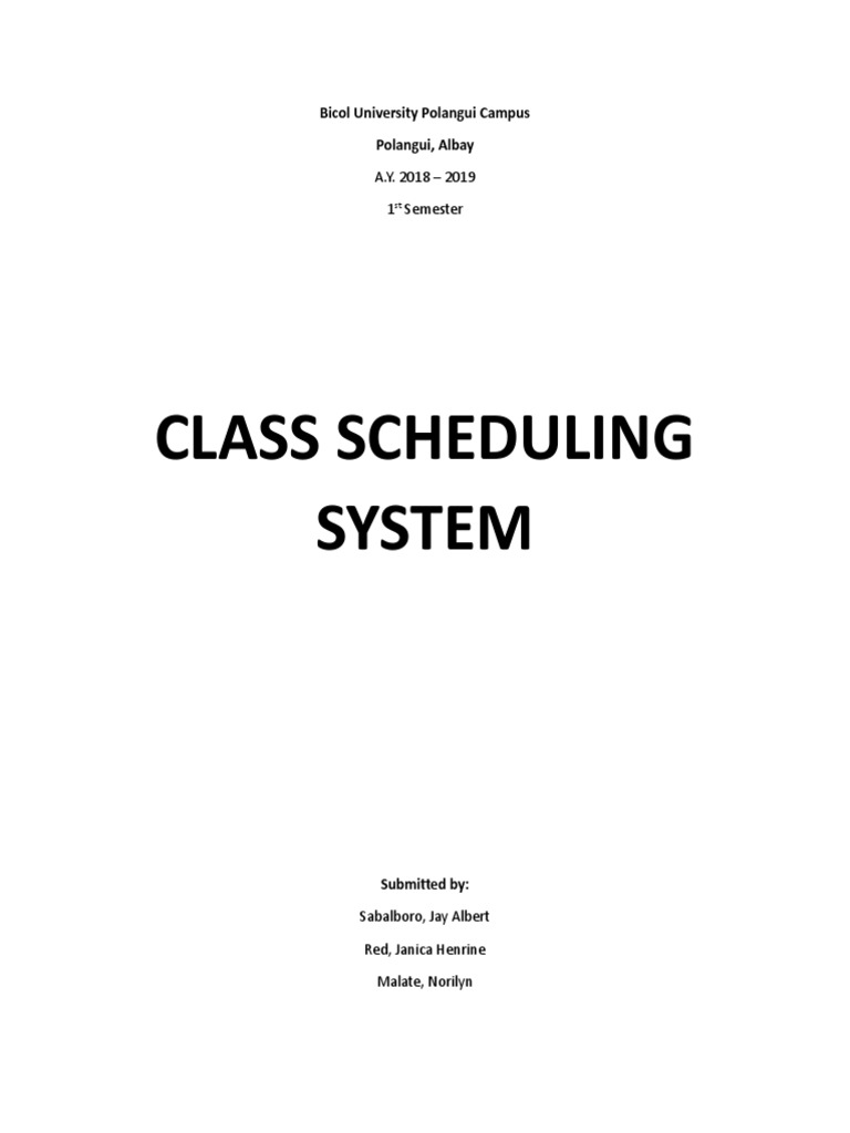 Class Scheduling System and Attendance Monitoring System | PDF | Qr ...