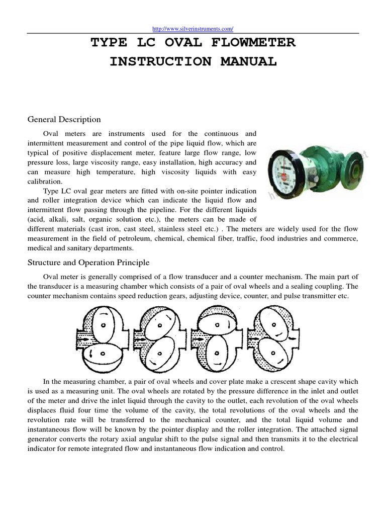 Oval Gear Flow Meter | PDF | Flow Measurement | Applied And ...
