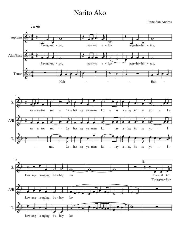 Narito Ako Tenor PDF | PDF
