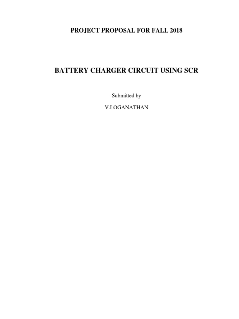 Battery Charger Circuit Using SCR | PDF