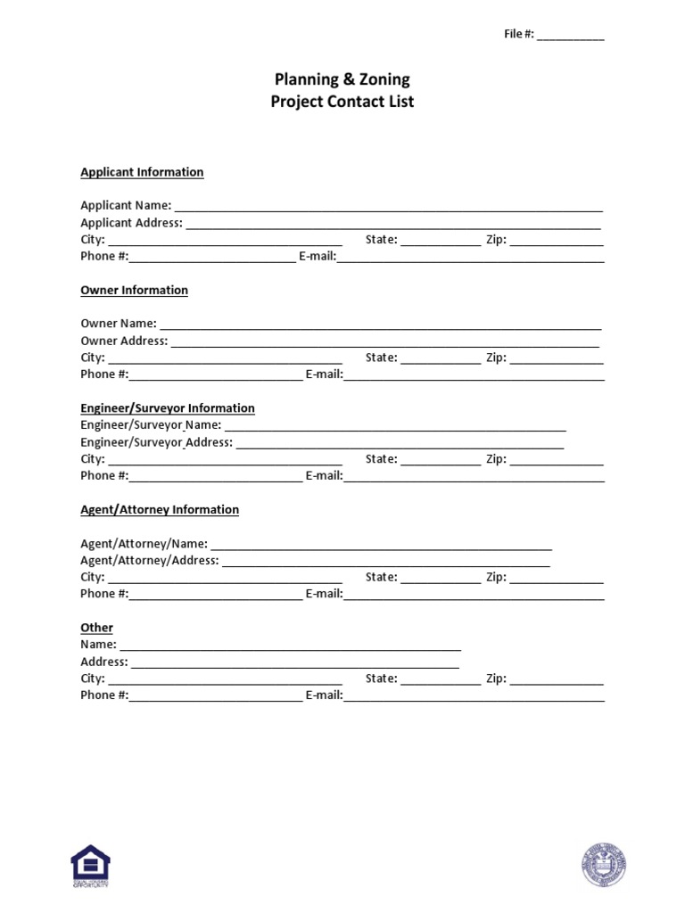 Free Printable Project Contact List Template | PDF | Computing ...
