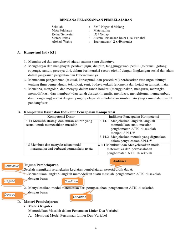 RPP Model Abcd Dan 4c | PDF