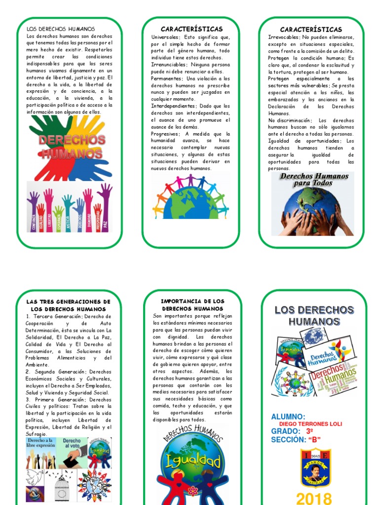 TRIPTICO Derechos Humanos | Igualdad social | Derechos humanos | Prueba gratuita de 30 días | Scribd