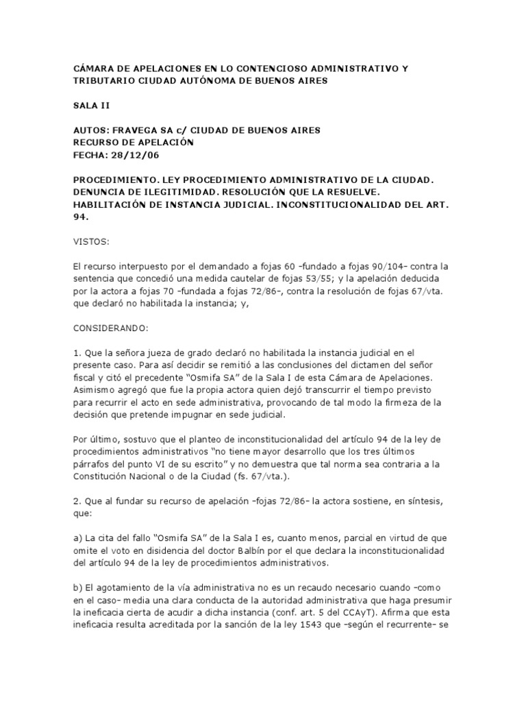 Fallo Frávega Cámara CAyT Sala II - Fallo Solito Cámara CAyT Sala I ... Fallo Frávega Cámara CAyT Sala II - Fallo Solito Cámara CAyT Sala I ...