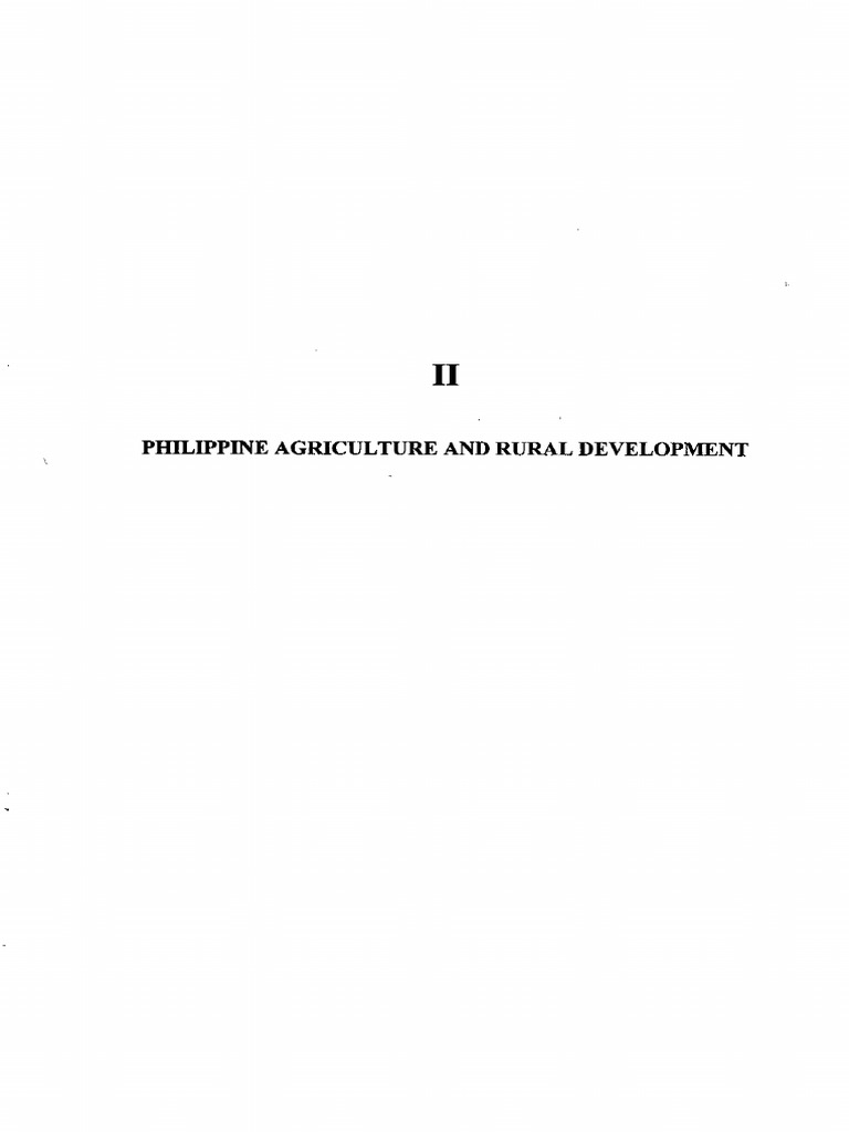 Philippine Agriculture and Rural Development | PDF | Agriculture ...