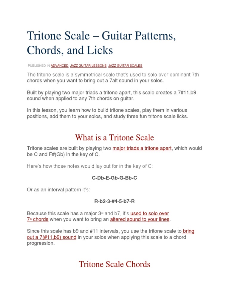 Tritone Scale | PDF | Chord (Music) | Scale (Music)