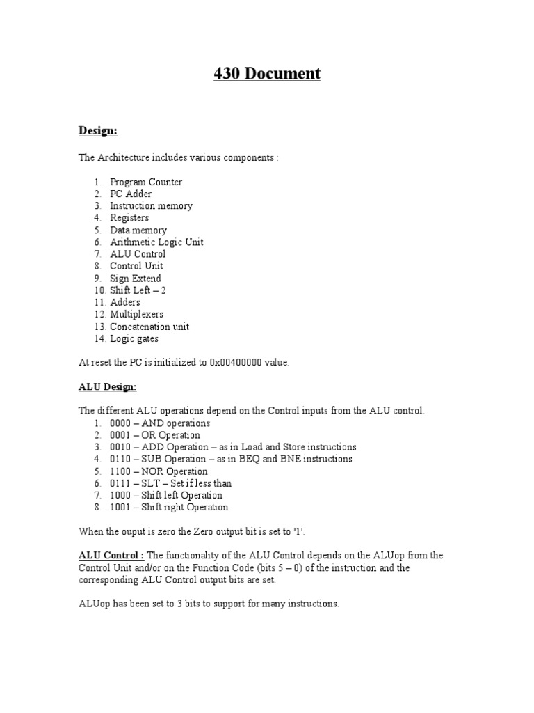 Single Cycle MIPS Archi | PDF | Input/Output | Office Equipment