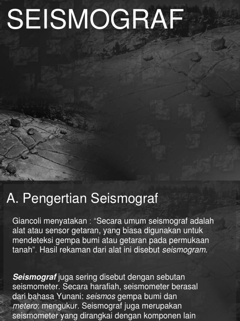 SEISMOGRAF PPT | PDF