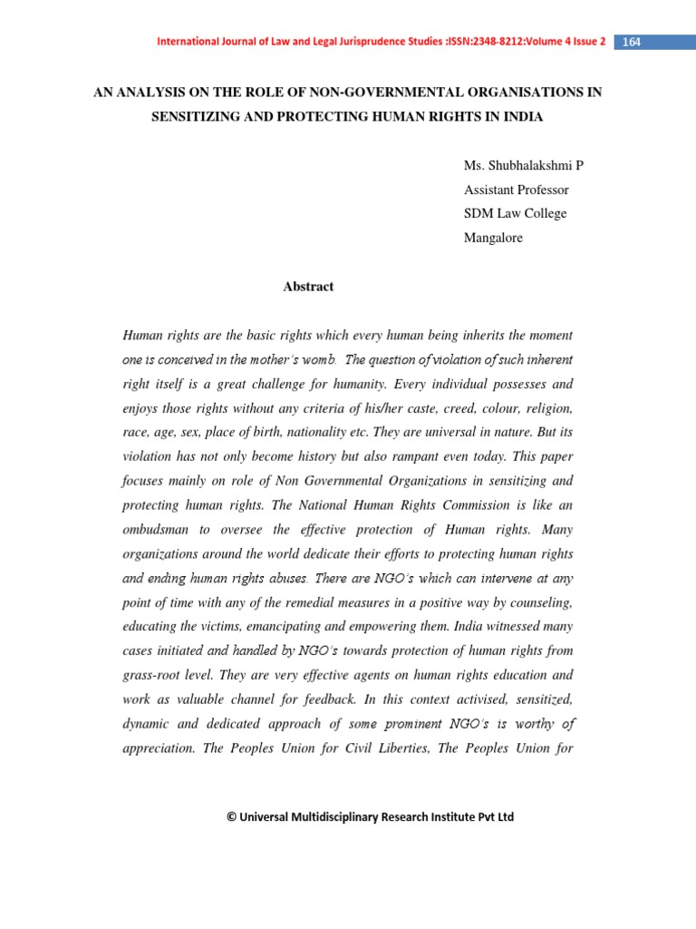 Full Paper Human Rights NGOs Word 97 | PDF | Human Rights | Non ...