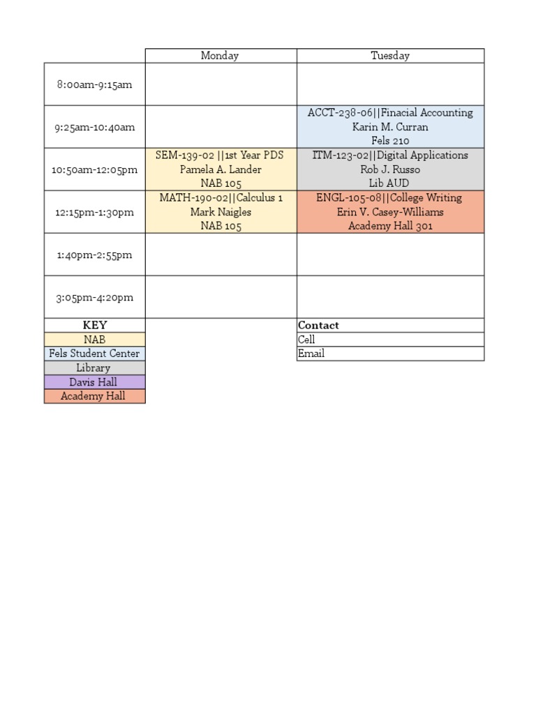 Schedule | PDF