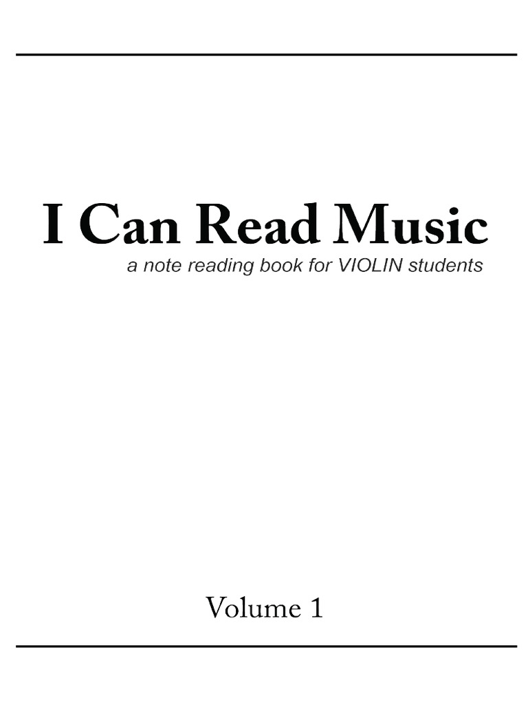 I Can Read Music Violin Comp PDF | PDF