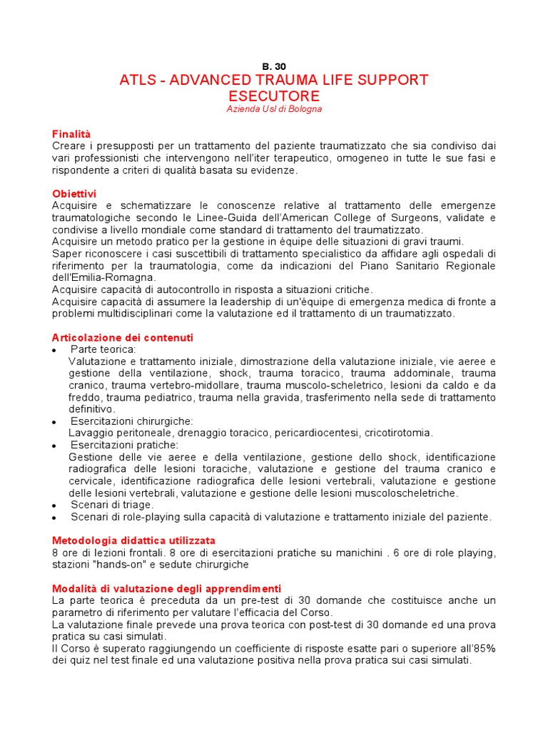 Advanced Trauma Life Support | PDF