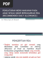 Tabel RDA PD Anak | PDF