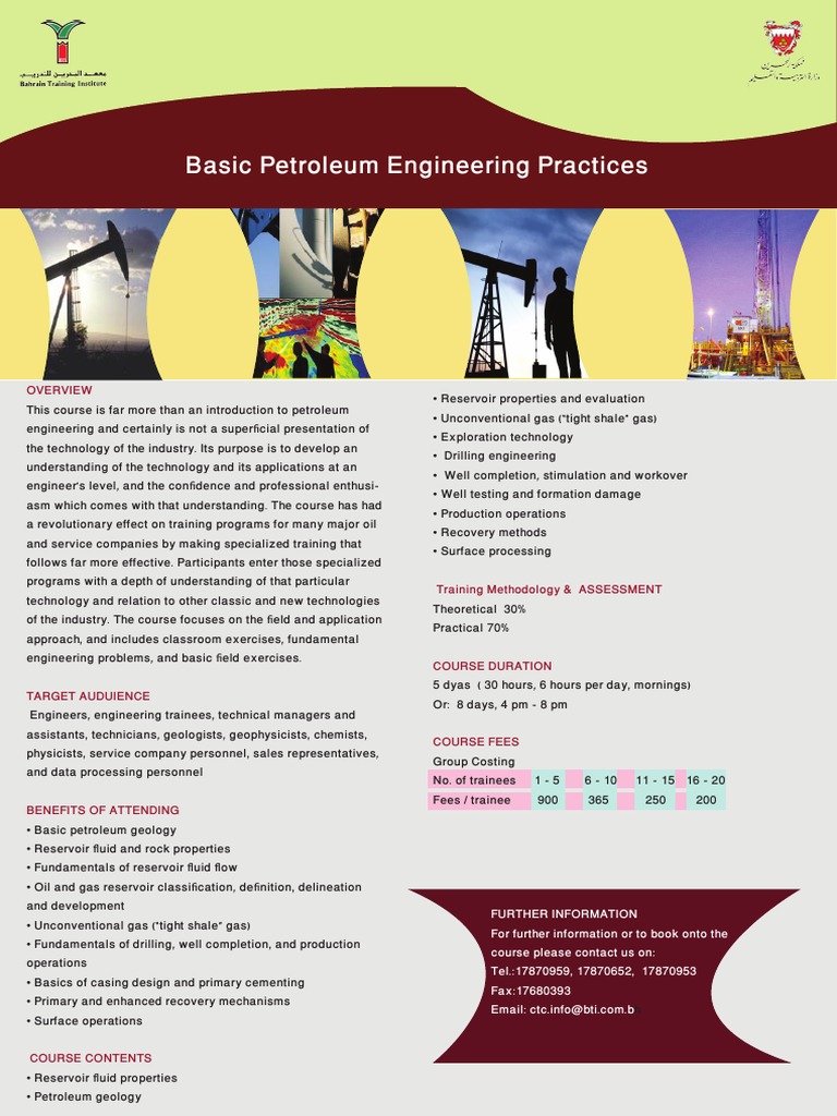 Basic Petroleum Engineering Practices PDF | PDF | Petroleum Reservoir | Oil Well