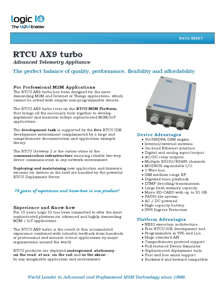 Rtcu Ax9 Turbo Ds v1.02 | PDF | Internet Of Things | Gsm