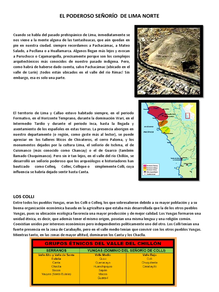 Los Colli | PDF | Imperio Inca | Lima