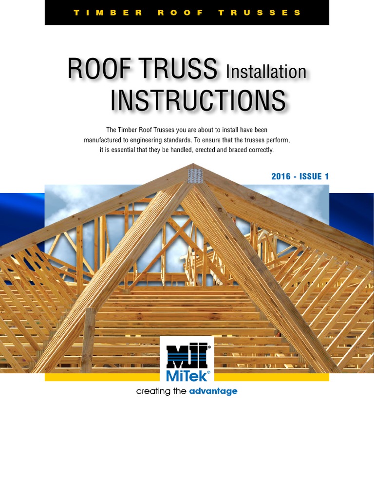 Roof Truss Installation Instructions | PDF | Truss | Framing (Construction)