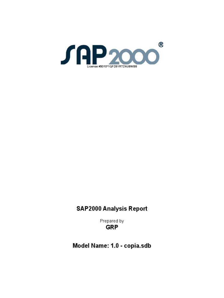 SAP2000 Analysis Report Overview | PDF | Concrete | Civil Engineering