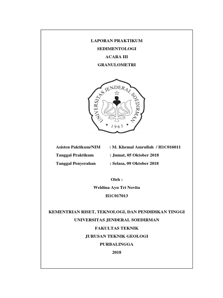 Cover Laporan Geo Unsoed | PDF
