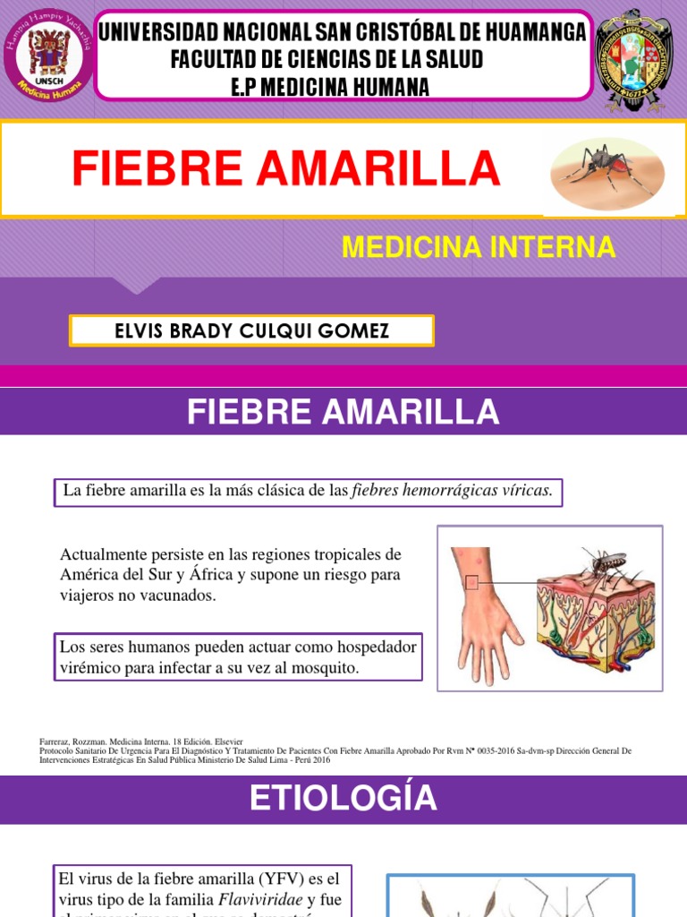 Fiebre Amarilla-Medicina Interna | Fiebre amarilla | Especialidades Medicas