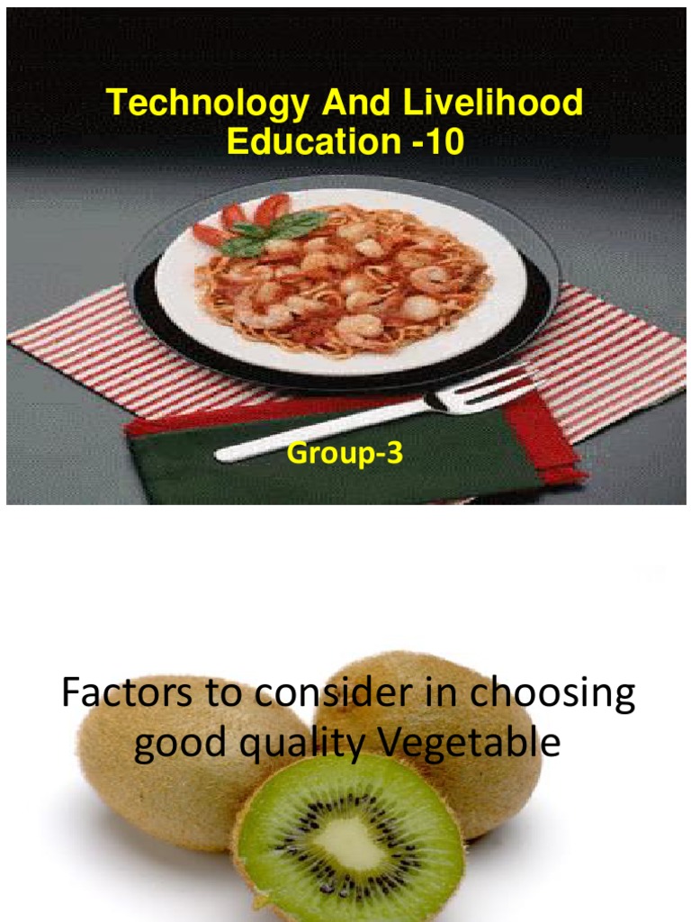 Technology and Livelihood Education - 10 | PDF | Vegetables | Carbohydrates