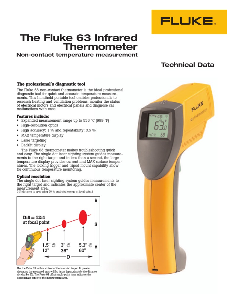 The Fluke 63 Infrared Thermometer: Technical Data | PDF | Atmospheric ...