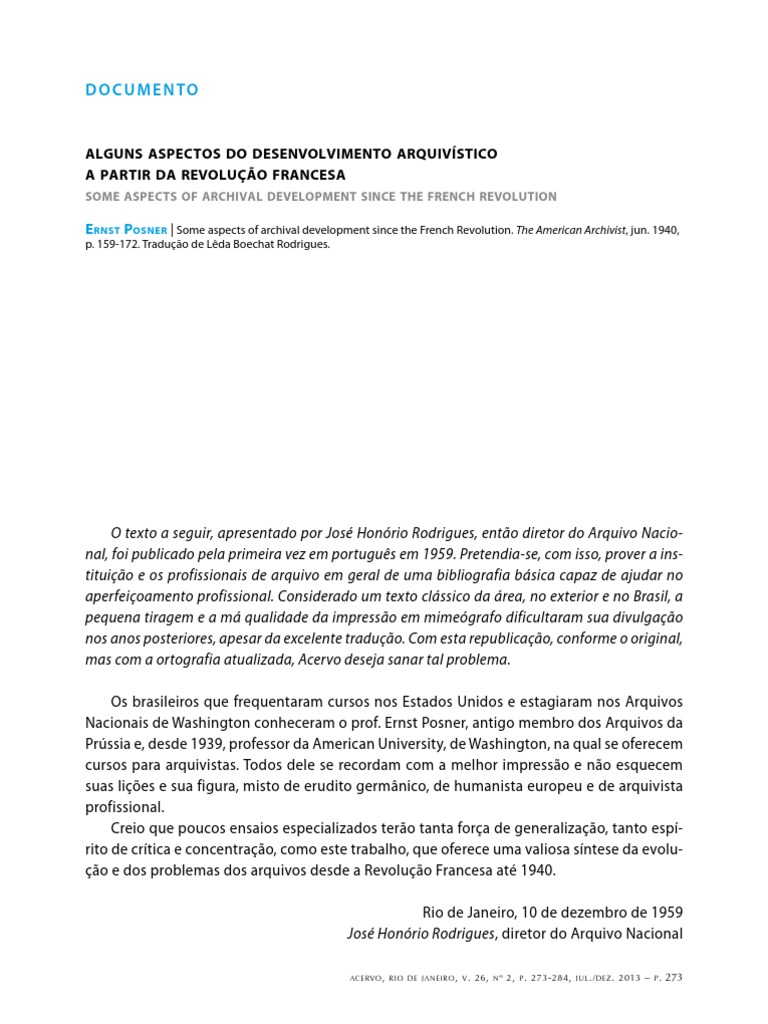 Ernst Posner PDF | PDF | Arquivista | Estado