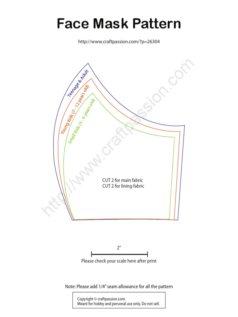 Face Mask Pattern PDF | PDF
