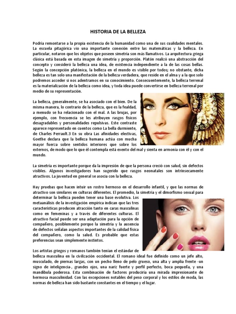 Historia y Filosofía de la Belleza | PDF | Belleza | Naturaleza