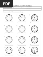 Guía de La Hora 3ro Básico | PDF | Reloj | Horología