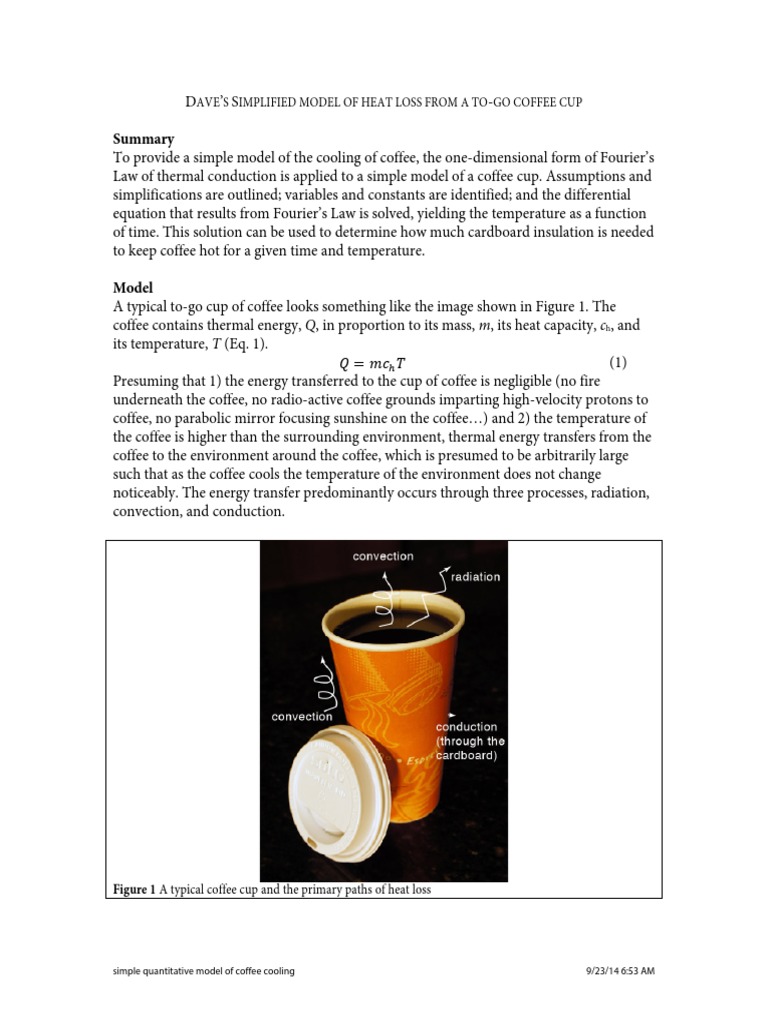 729_simplified_model_of_heat_loss_in_a_coffee_cup.pdf | Heat Transfer ...