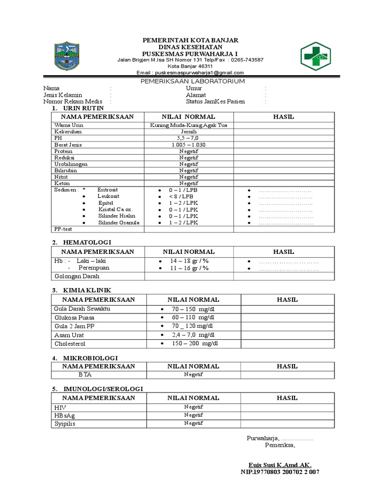 8.1.3.3 Blanko Laboratorium | PDF