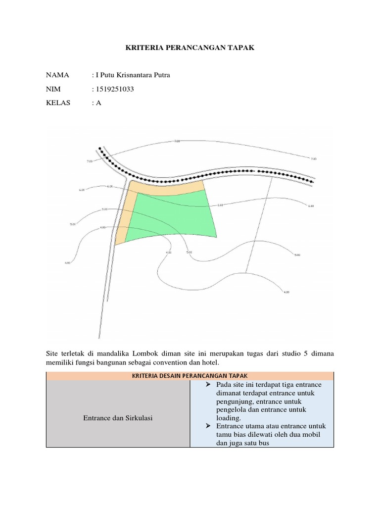 Kriteria Perancangan Tapak | PDF