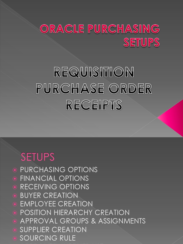 Oracle PO Setups R12 | PDF | Invoice | Accrual