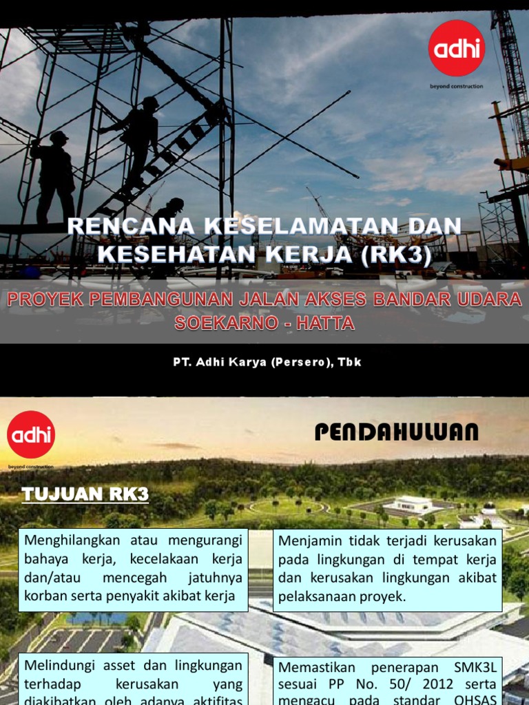 Rencana Keselamatan Dan Kesehatan Kerja (RK3) PDF | PDF