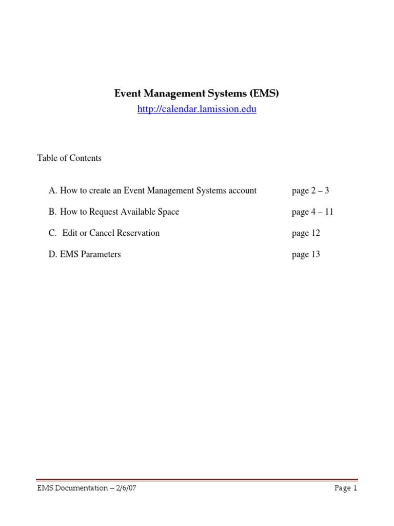 EMS Account Setup and Reservation Guide | PDF | Hypertext | World Wide Web