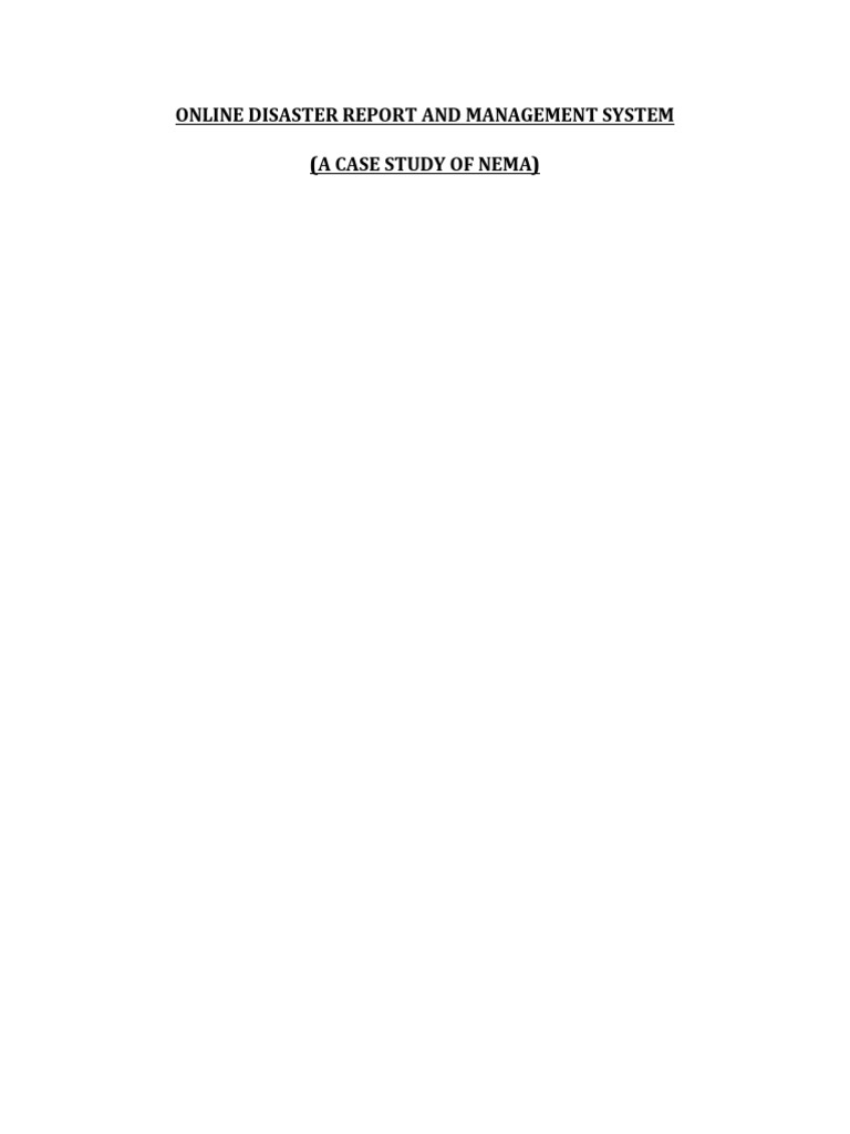 Online Disaster Management System Report | PDF | Databases | Hazards