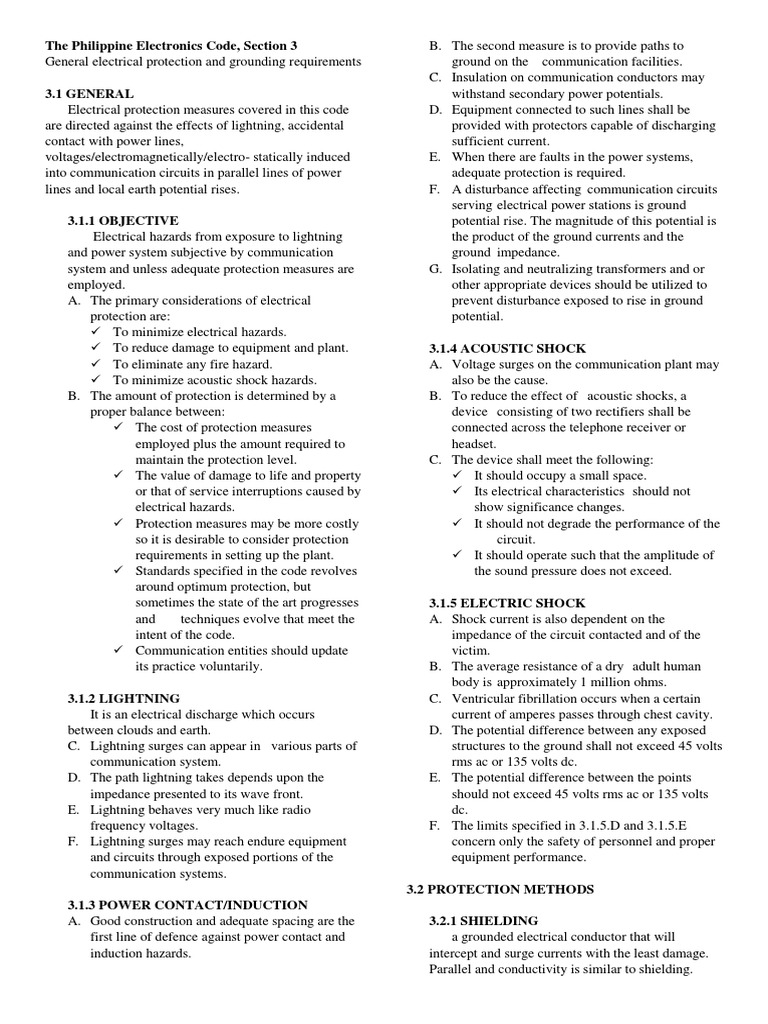 The Philippine Electronics Code | PDF | Electric Current | Fuse ...